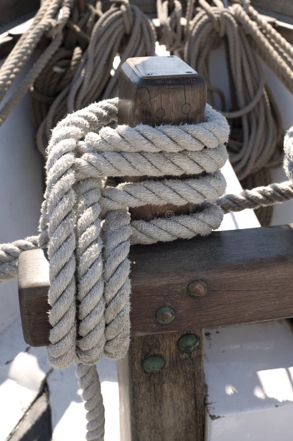Detailed View of Ship Ropes Stock Photo - Image of knot, cruise: 124824744