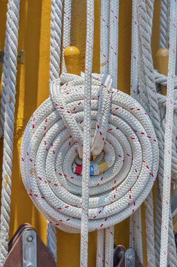 Ropes and mast details stock photo. Image of closeup - 86652486