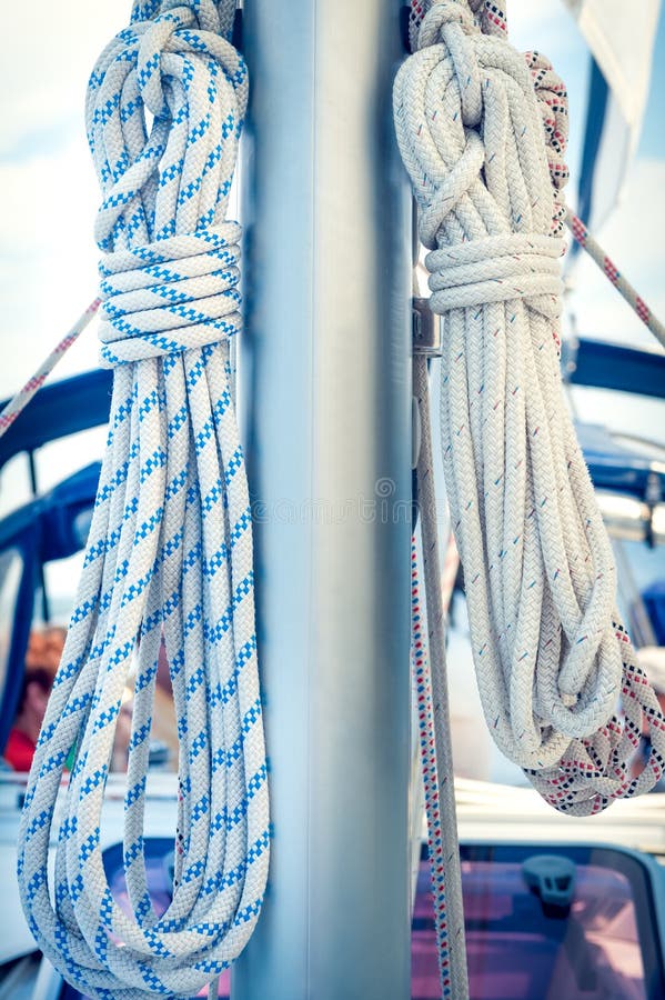 Ropes on Mast, Sailing Boat Stock Image - Image of ship, nautical: 34174123