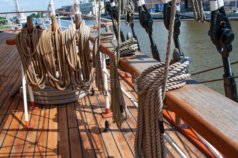 Ropes stock photo. Image of deck, military, sail, history - 33482906