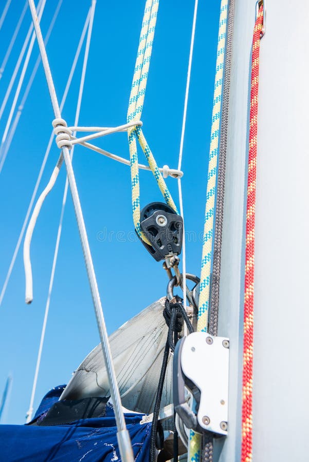 The Ropes of a Sailing Boat Editorial Stock Photo - Image of equipment ...