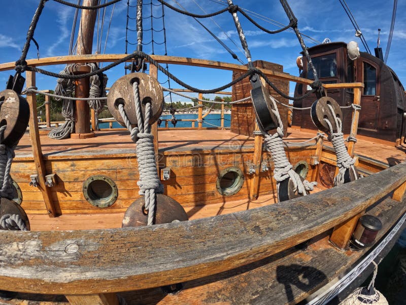 Ropes for Securing the Sails of a Sailboat Stock Image - Image of work ...