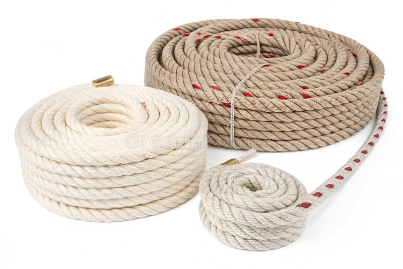 Ropes Set Isolated on White Stock Illustration - Illustration of tying ...