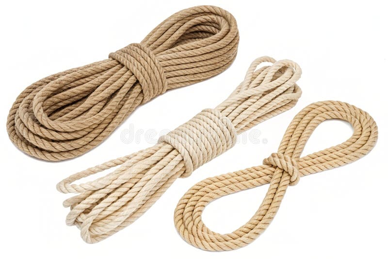 Ropes Set Isolated on White Stock Illustration - Illustration of ...