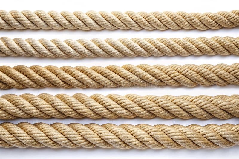 Ropes Set Isolated on White Stock Illustration - Illustration of ...