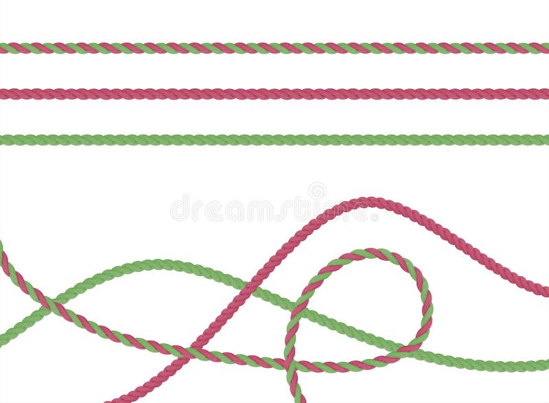Twisted Ropes set stock vector. Illustration of breaking - 16267629