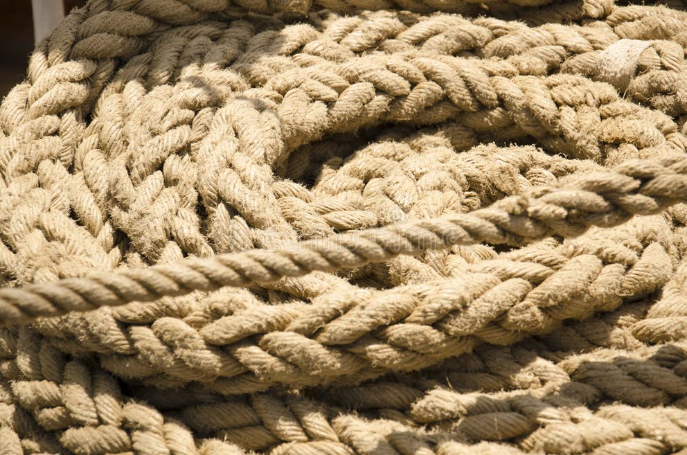 Ropes on a ship deck stock image. Image of holiday, knot - 31897815