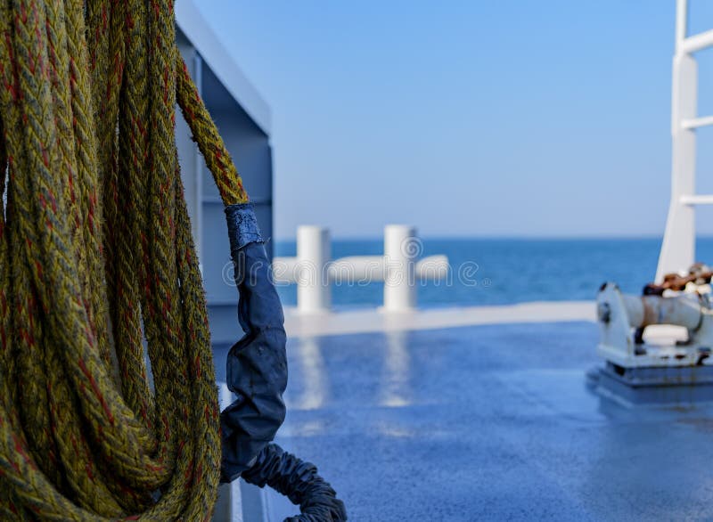 Ropes on Ships Deck in the Sun Stock Image - Image of equipment ...