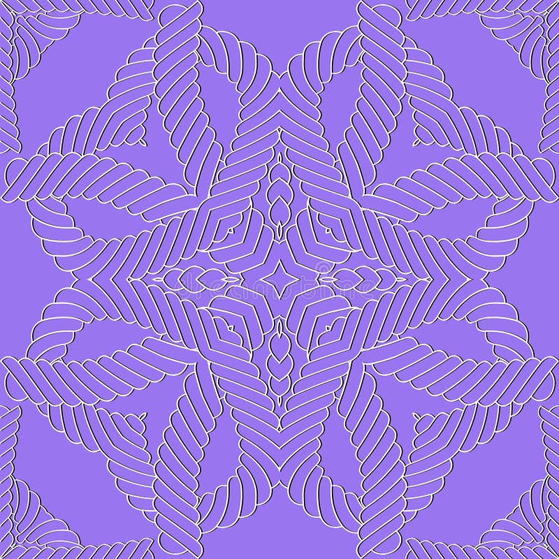 Ropes and Strings Seamless Pattern. Ethnic Ornamental Lines Vector ...