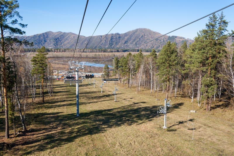Ropeway stock photo. Image of slope, autumn, nature, ropeway - 27139420