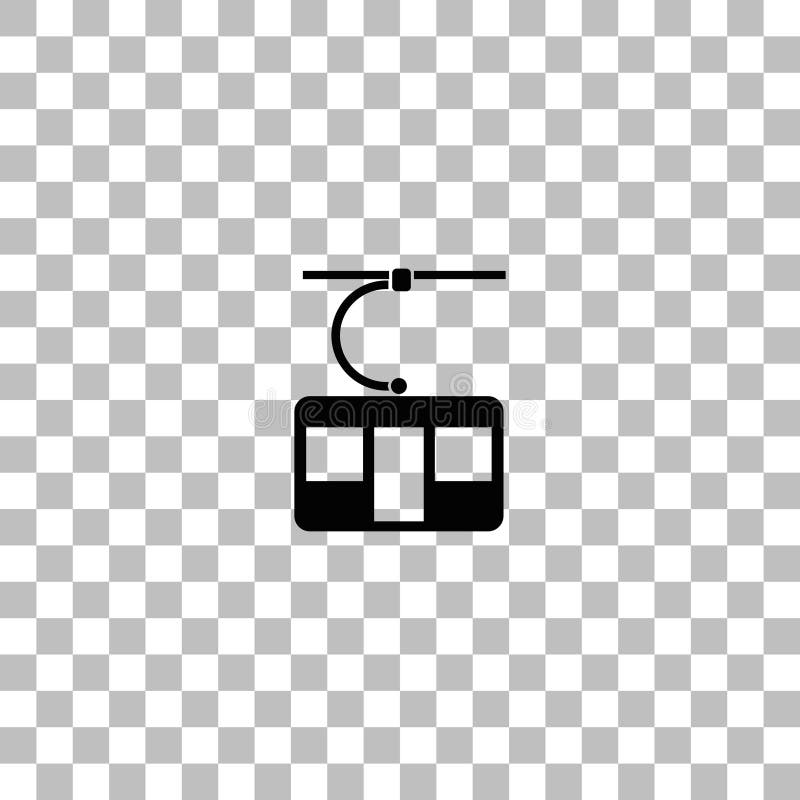 Ropeway cabines icon flat stock illustration. Illustration of cableway ...
