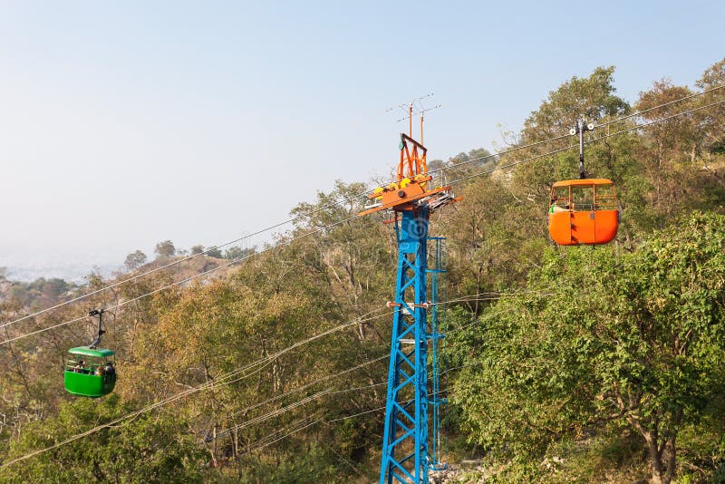 Ropeway in Haridwar stock image. Image of landscape, indian - 68148431