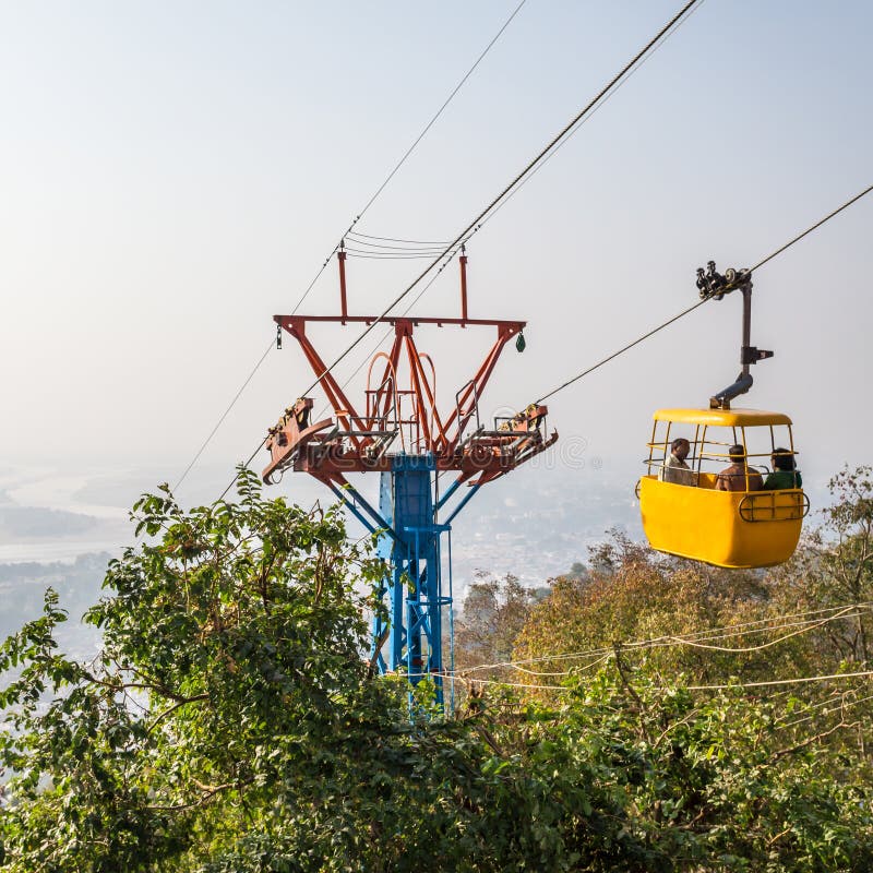 Ropeway in Haridwar stock image. Image of asia, hinduism - 99252759