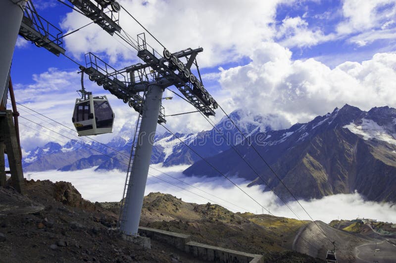 The Ropeway Highly in Mountains Stock Photo - Image of view, ropeway ...