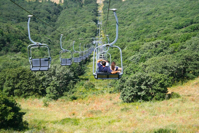 Ropeway in Jermuk stock image. Image of cable, chair - 23864935
