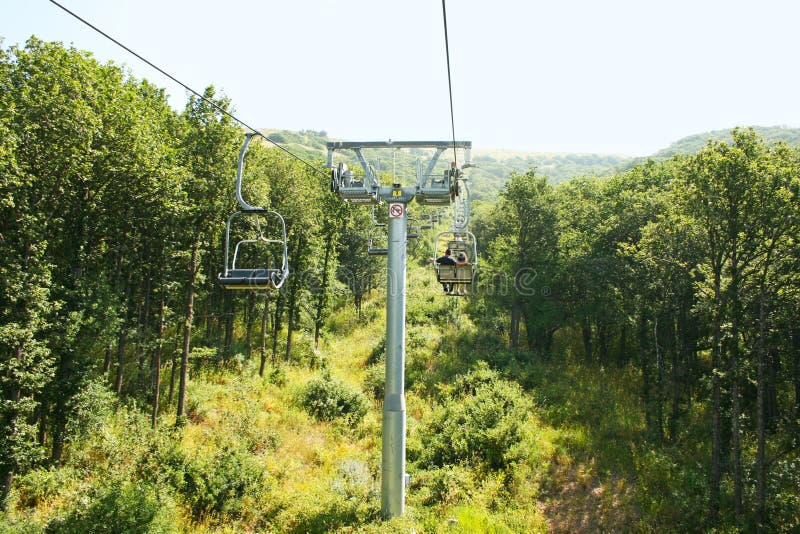 Ropeway in Jermuk stock image. Image of chairlift, gondola - 26512399