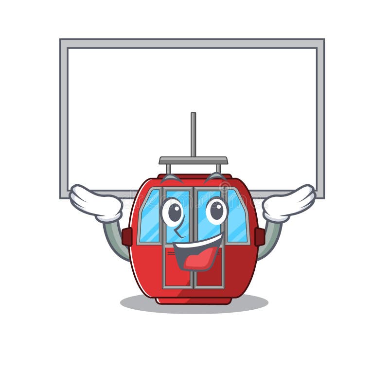 A Ropeway Mascot Picture Raised Up Board Stock Vector - Illustration of ...