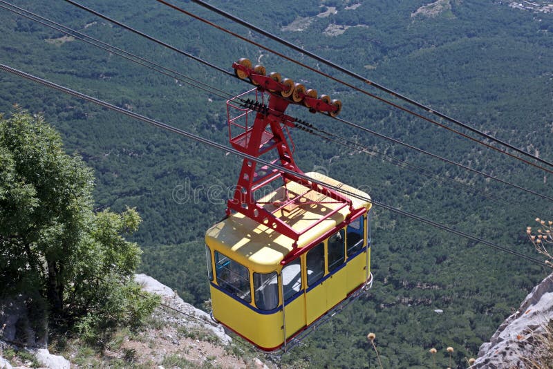 Ropeway in mountains stock photo. Image of rock, journey - 26895564