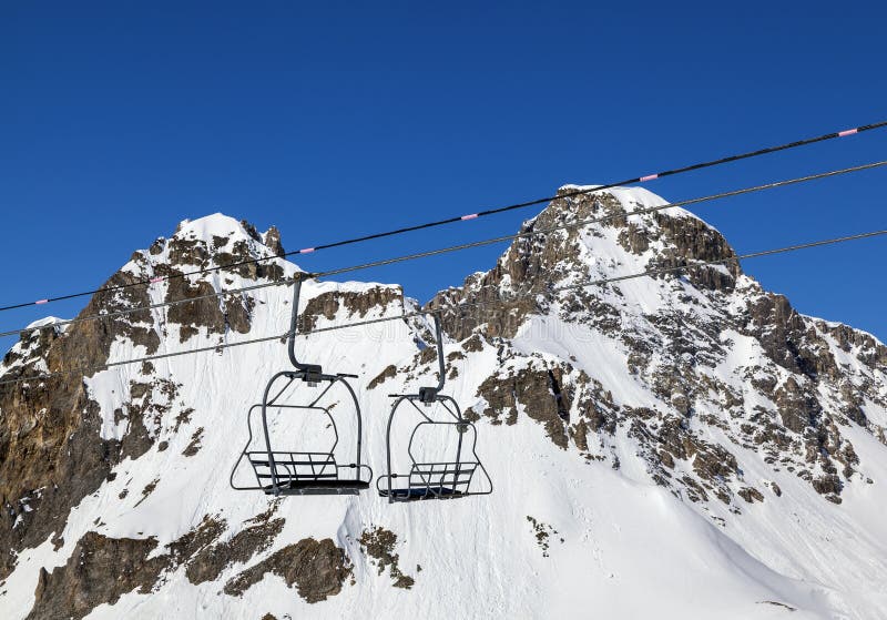 Ropeway in the mountains stock image. Image of extreme - 40644917