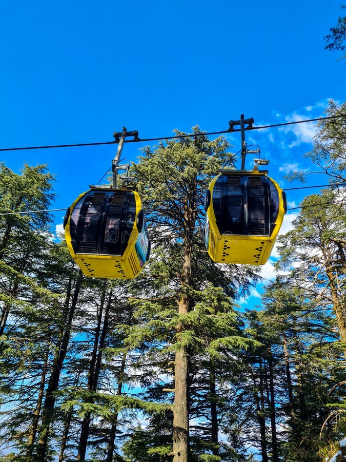 Ropeway in Shimla stock image. Image of cable, ropeway - 267675023