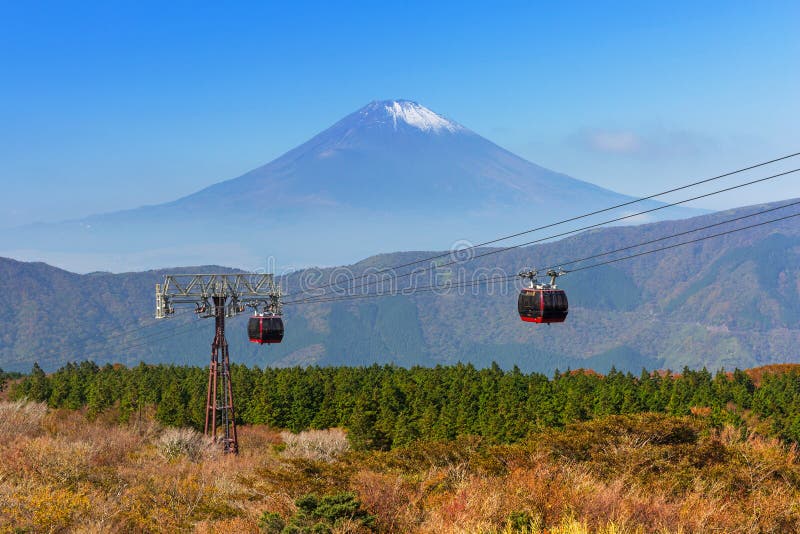 Ropeway To the Mount Fuji, Japan Stock Image - Image of field, active ...