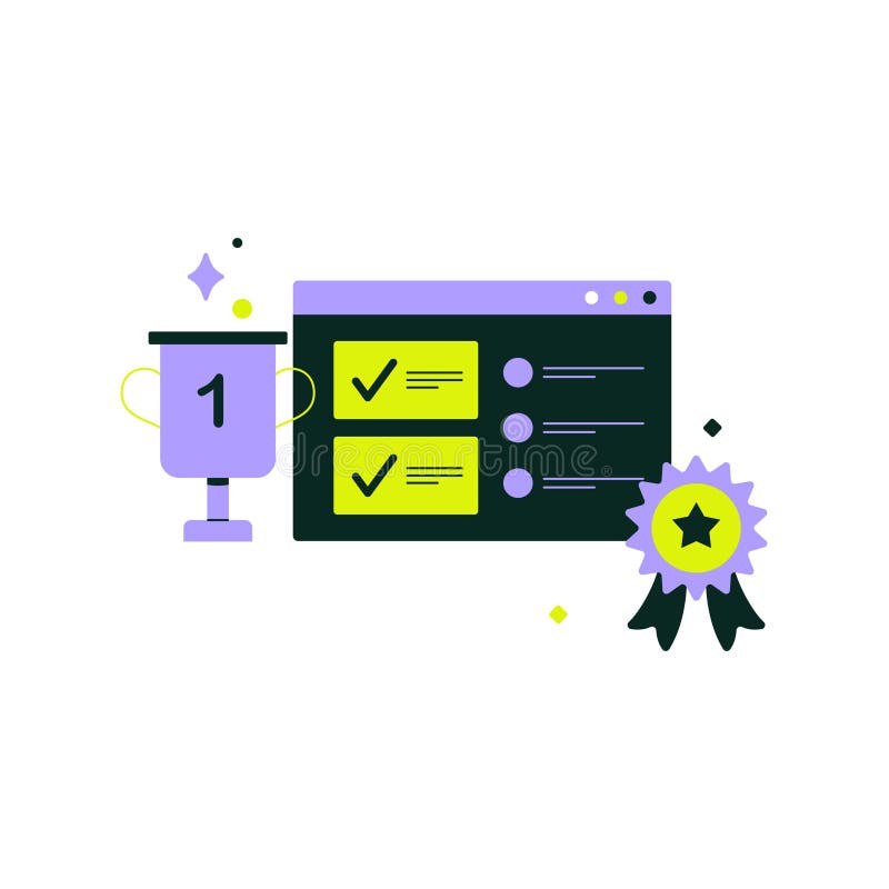 Trophy and Achievement Board Symbolizing Success, Accomplishment, and ...