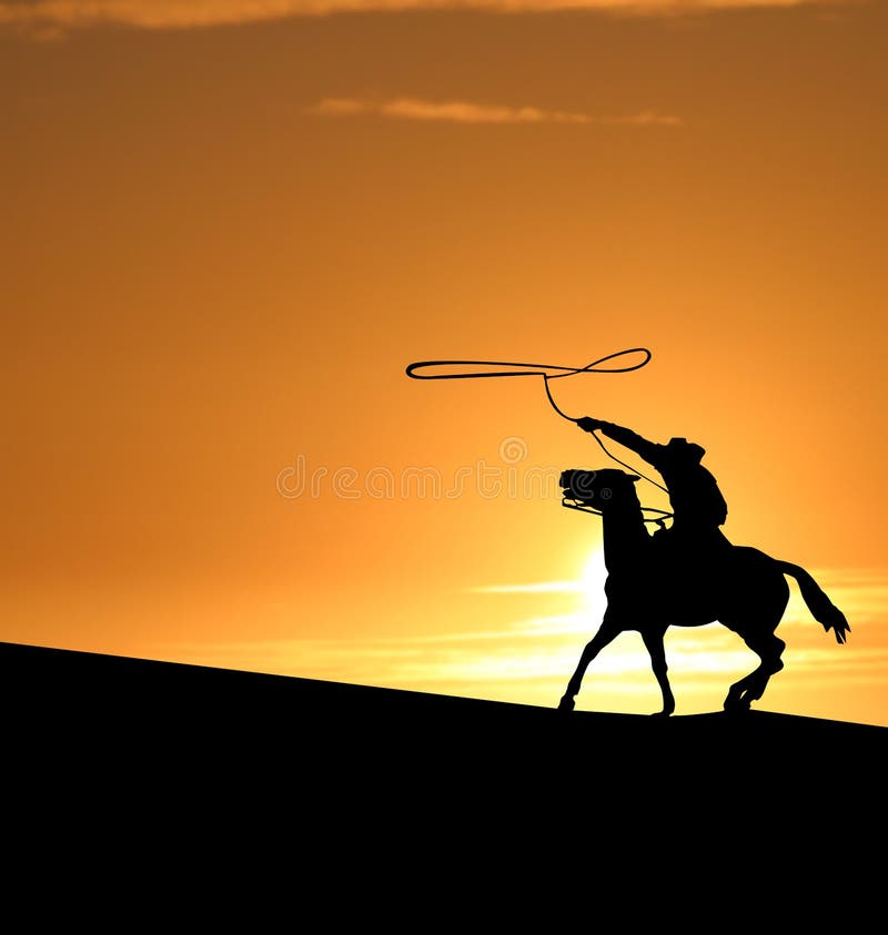 Roping cowboy illustration stock illustration. Illustration of roping ...