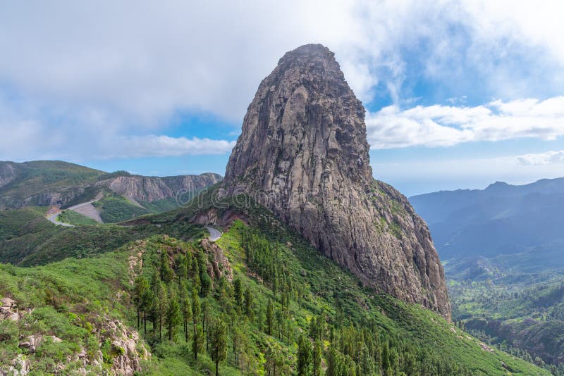 Roque Da Agando Op De Canarische Eilanden Van La Gomera Spanje Stock ...