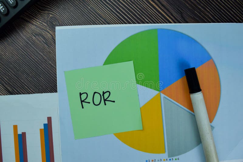ROR - Rate of Return Write on Sticky Notes Isolated on Wooden Table ...