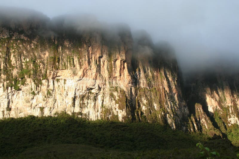 Roraima cliffs stock image. Image of kukenan, tepuis, lost - 1526413