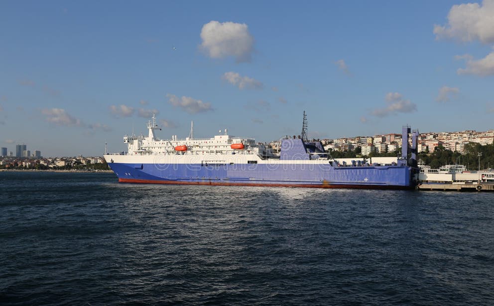 Roro Ship in Port stock photo. Image of harbor, international - 145048416