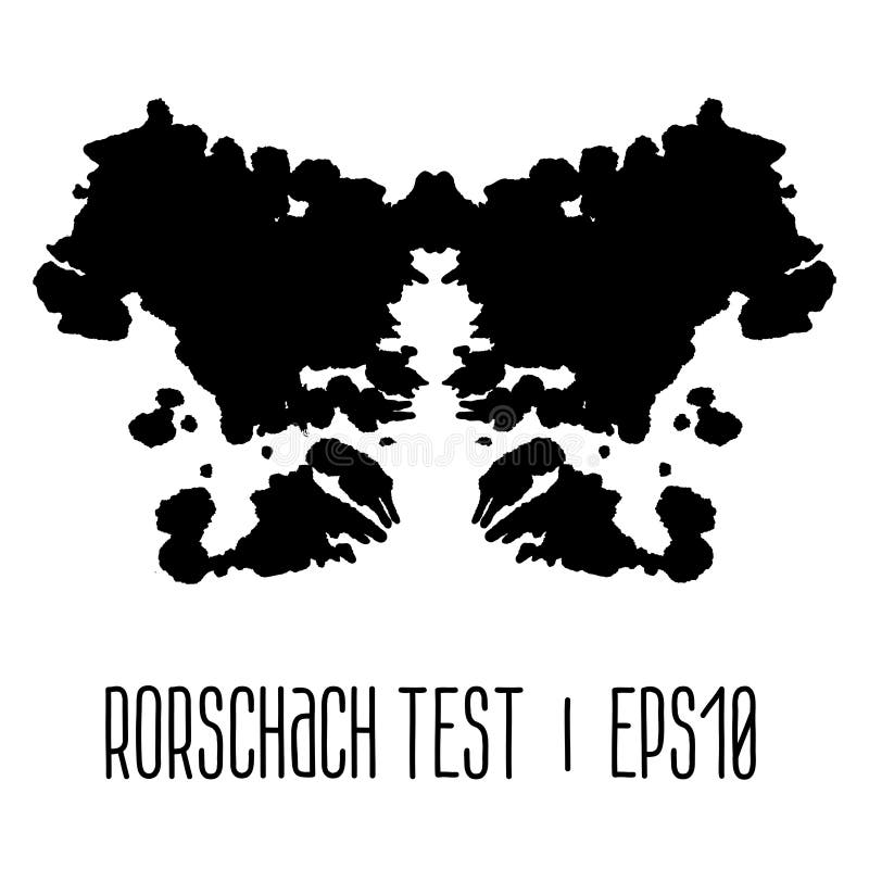 Rorschach Inkblot Test Illustration Stock Vector - Illustration of ...