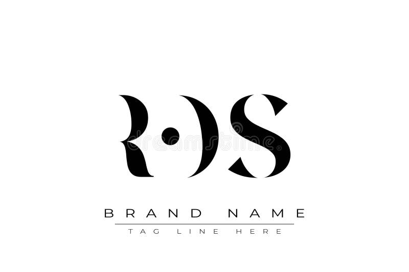 ROS Abstract Letter Logo Design Stock Vector - Illustration of letter ...