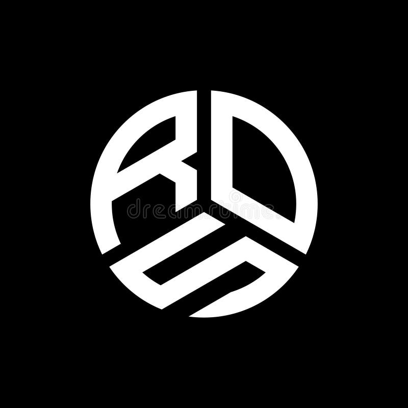 ROS Letter Logo Design on Black Background. ROS Creative Initials ...