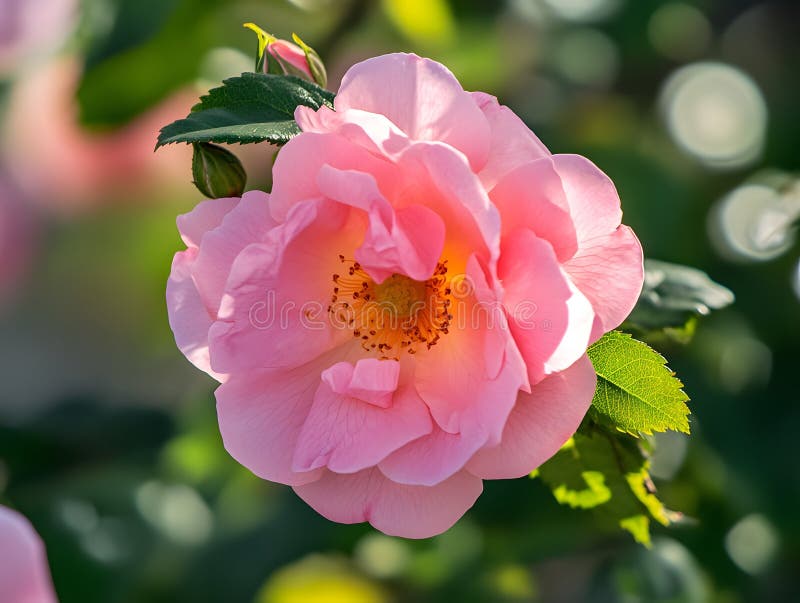 Rosa Damascena Known As the Damascus Rose Stock Illustration ...