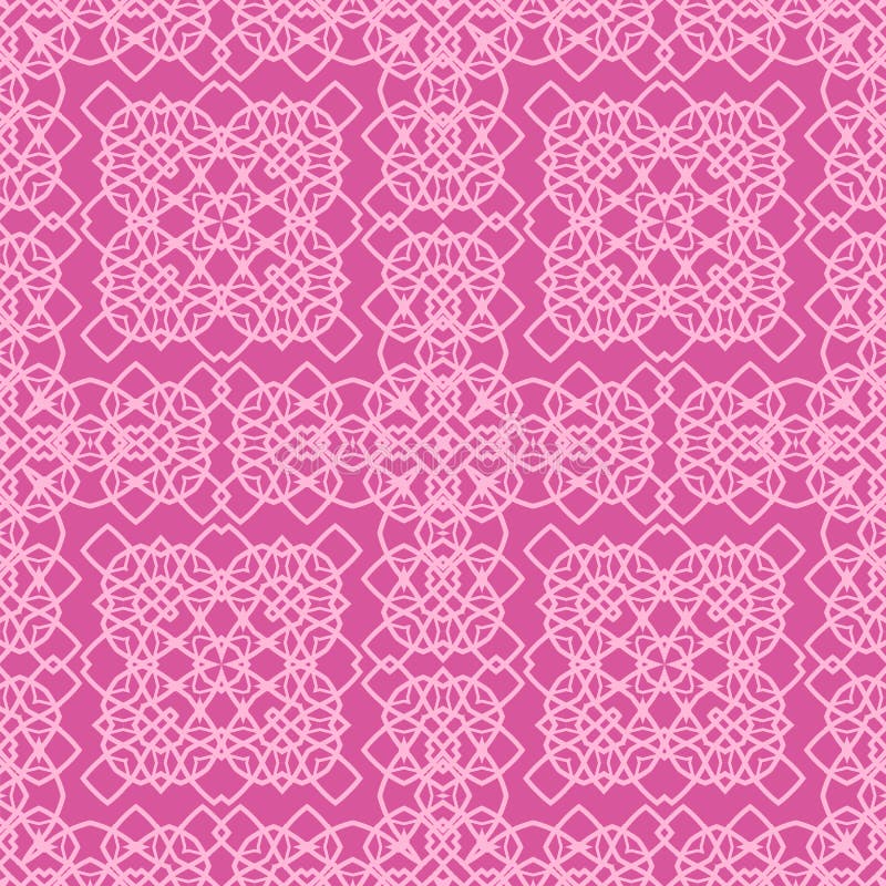 Rosa Dekorative Nahtlose Linie Muster Vektor Abbildung - Illustration ...