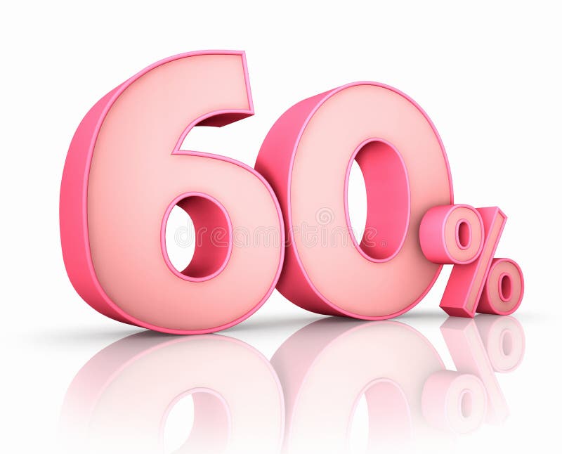 Rosa el sesenta por ciento stock de ilustración. Ilustración de dulzor ...