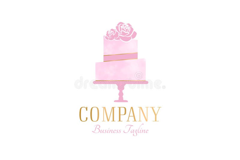 Logo-Design Aus Rotem Kuchen Vektor Abbildung - Illustration von ...