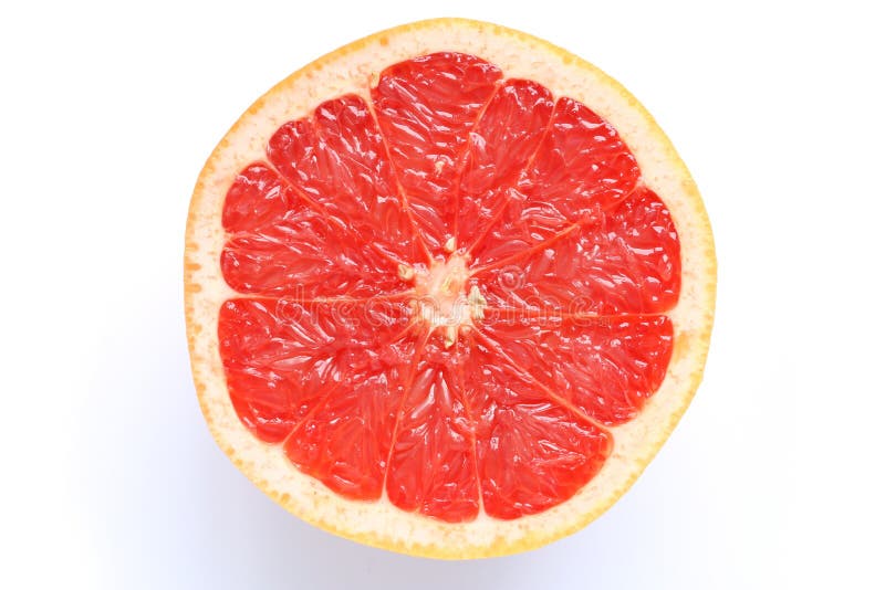 Rosa Grapefrukt Skiva Isolerad #2 Arkivfoto - Bild av nytt, tydlig ...
