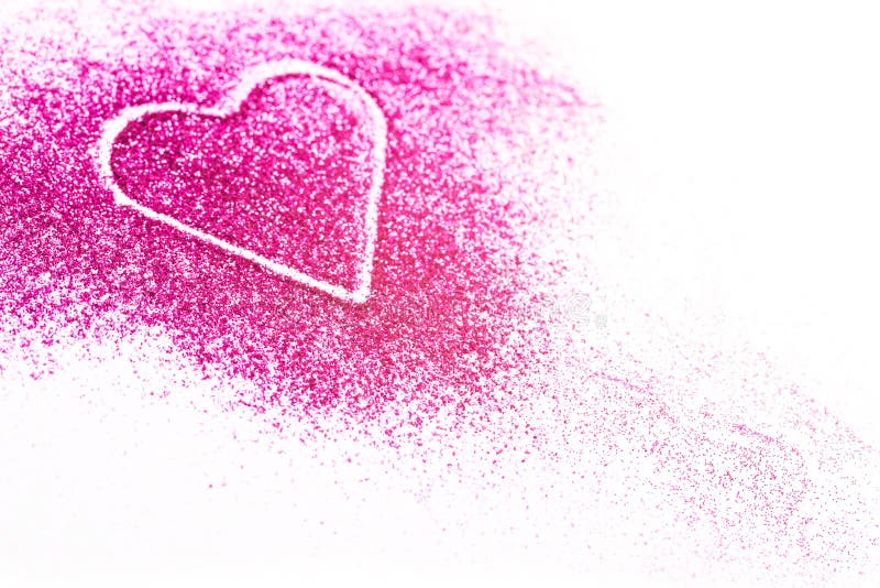 Rosa Herz Im Funkeln Mit Kopienraum Stockfoto - Bild von rosa, form ...