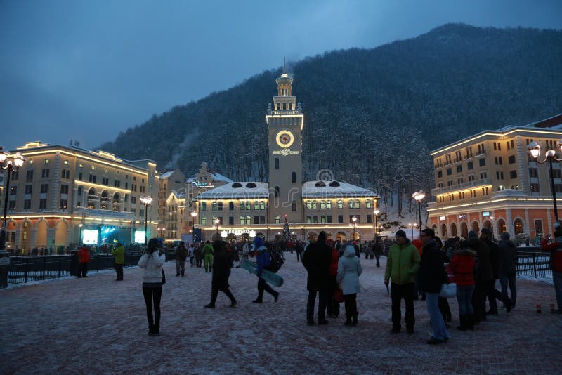 Rosa Khutor editorial stock image. Image of lastochka - 80655549