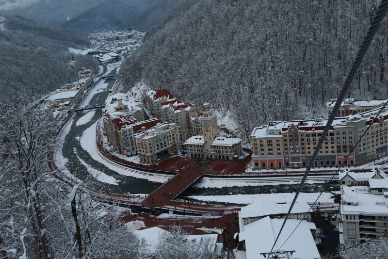 Rosa Khutor editorial stock image. Image of farm, opening - 80663304