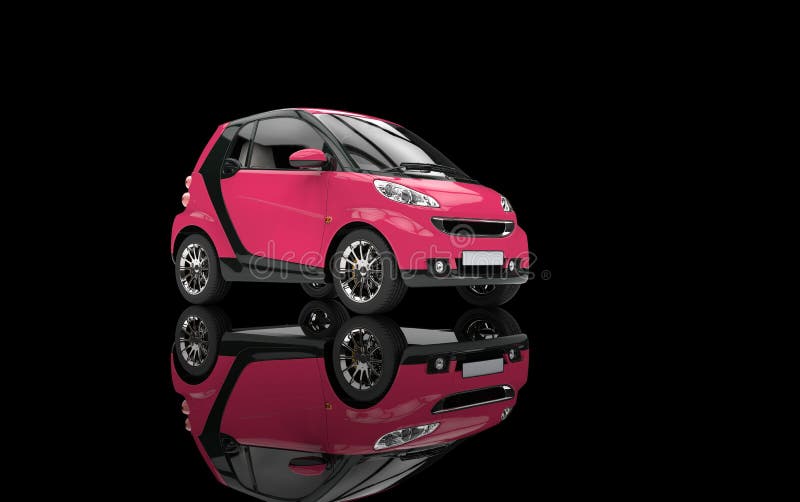 Rosa kleines Auto stock abbildung. Illustration von eleganz - 59004357