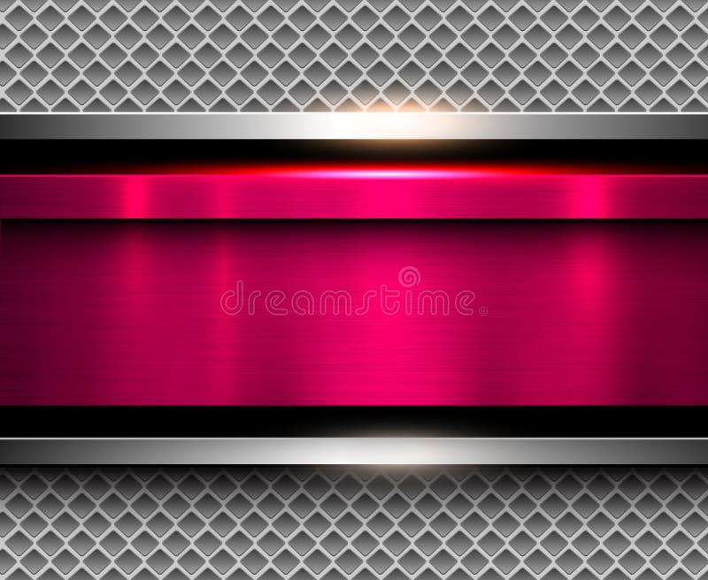 Rosa metálico del fondo ilustración del vector. Ilustración de agujero ...