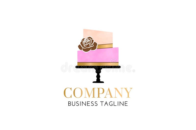 Logo-Design Aus Rotem Kuchen Vektor Abbildung - Illustration von ...