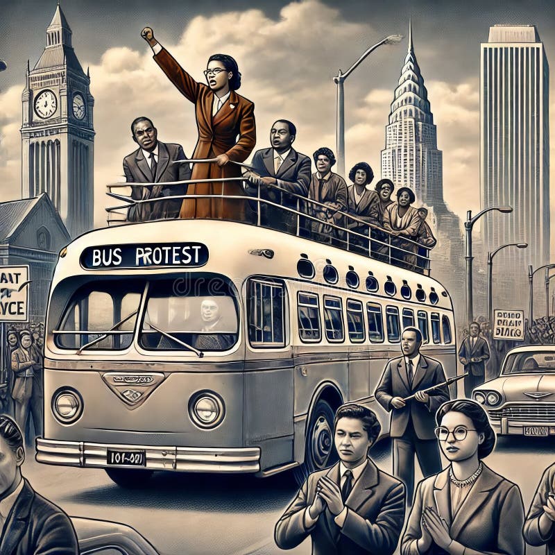 Rosa Parks Bus Protest High Resolution Image of the Historic Act Stock ...