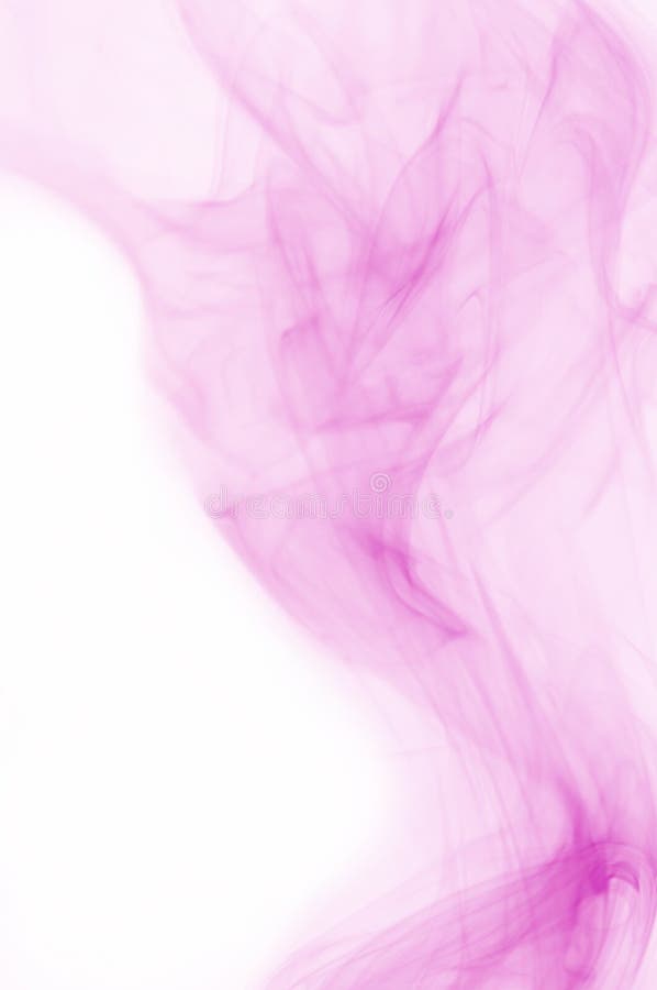 Rosa Rauch Lokalisiert Auf Weiß Stockbild - Bild von feuer, grün: 56317097