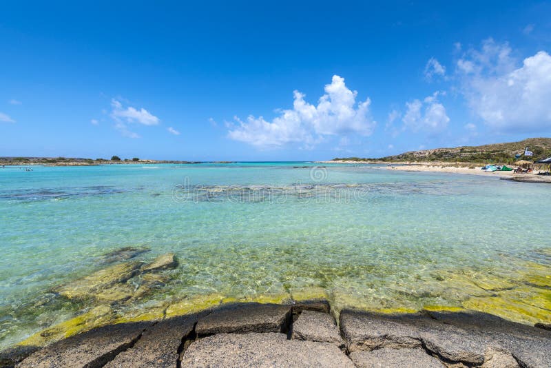 Rosa Sand-Strand Von Elafonissi Stockbild - Bild von griechenland ...