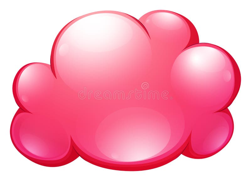 Rosa Wolke auf Weiß stock abbildung. Illustration von kunst - 59012969