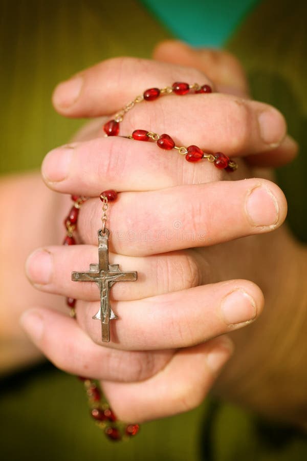 Rosary in hands stock photo. Image of devout, hold, mindfulness - 30485982